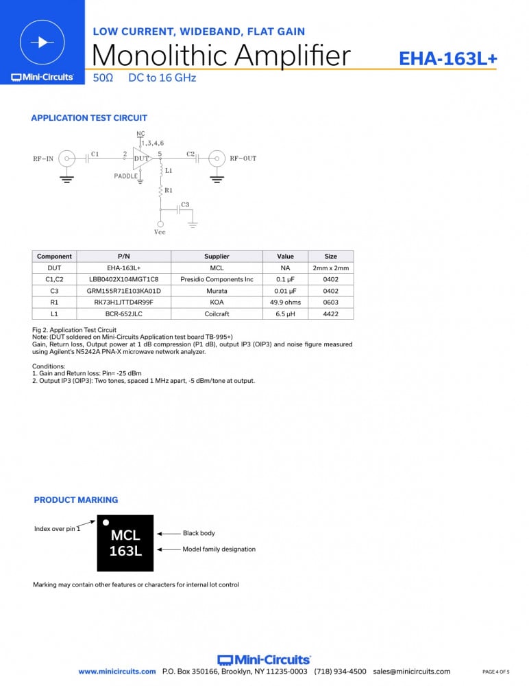 EHA-163L+ datasheet page 4