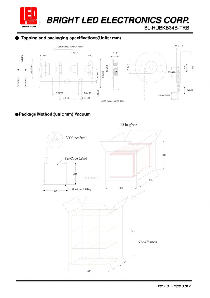 BL-HUBKB34B-TRB datasheet page 3
