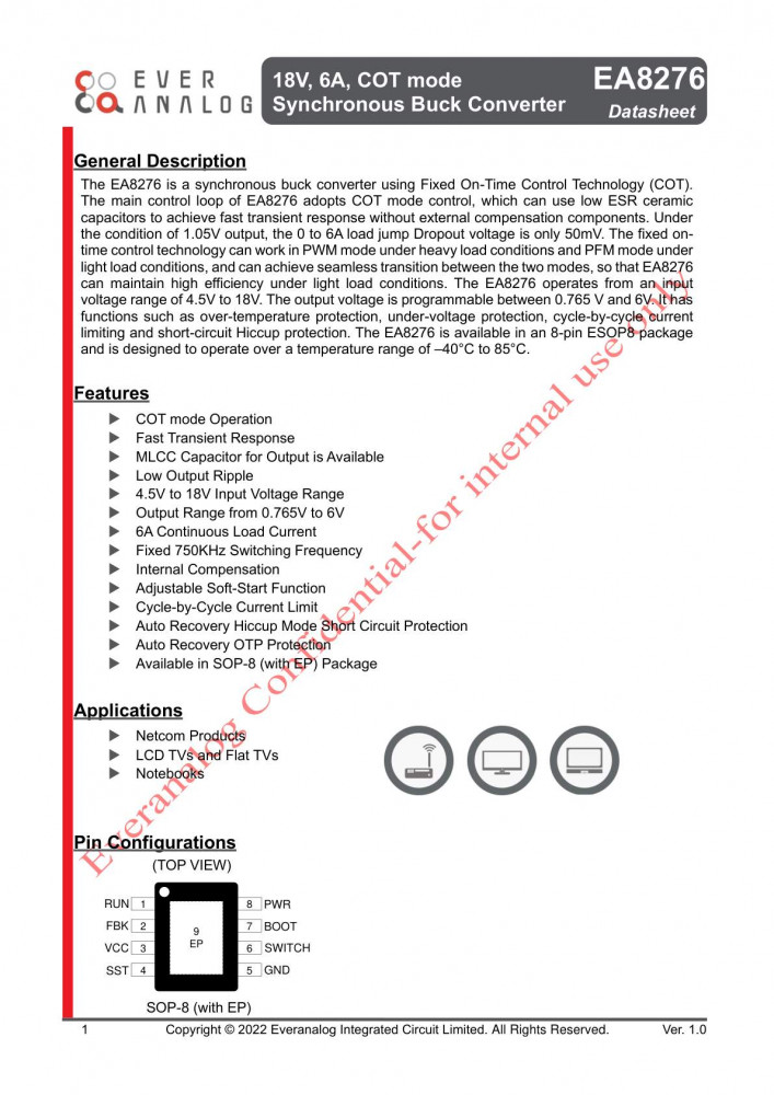 EA8276P8R datasheet page 1