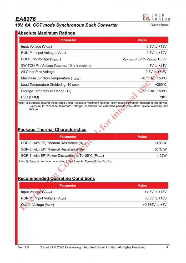 EA8276P8R datasheet page 4