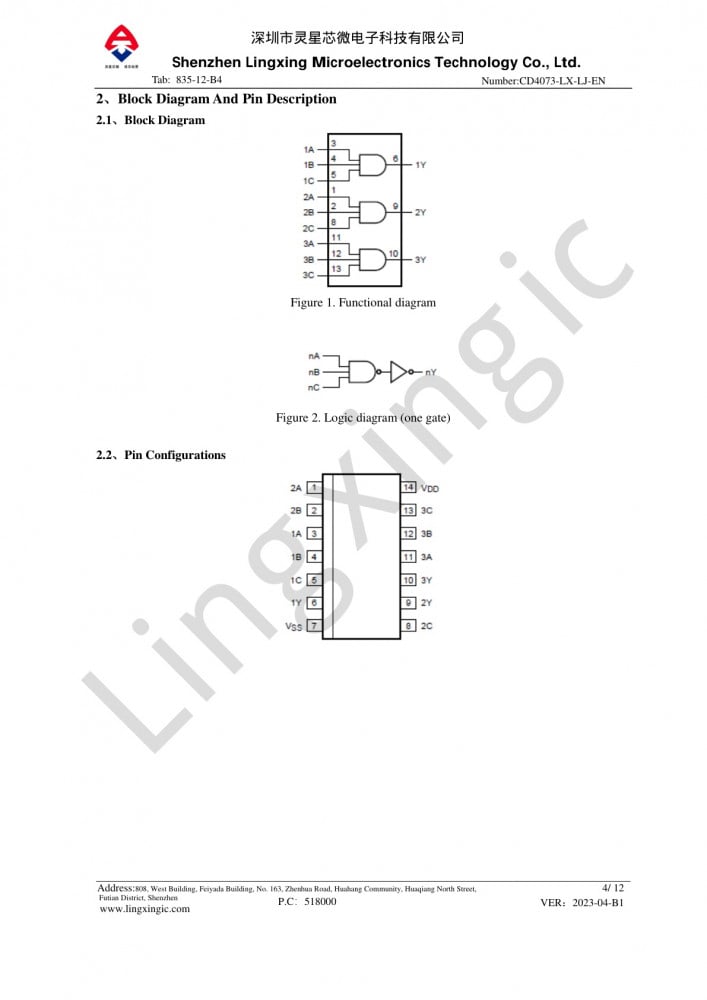 CD4073BM(LX) datasheet page 4