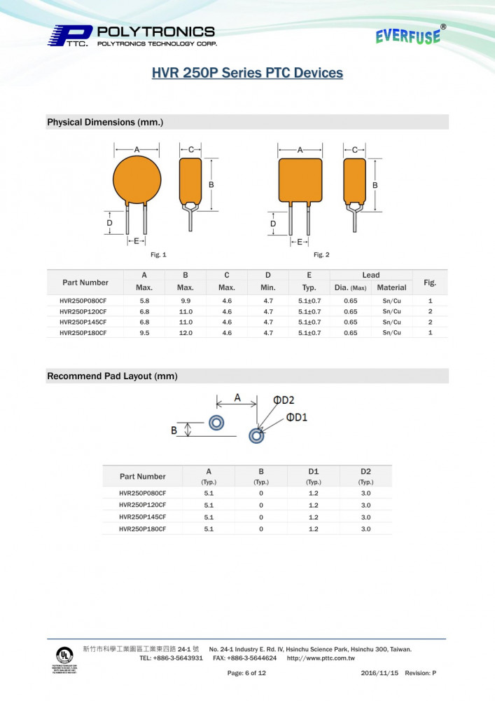 HVR250P080CF datasheet page 6