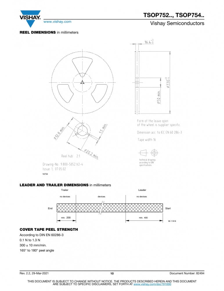 TSOP75256TR datasheet page 10