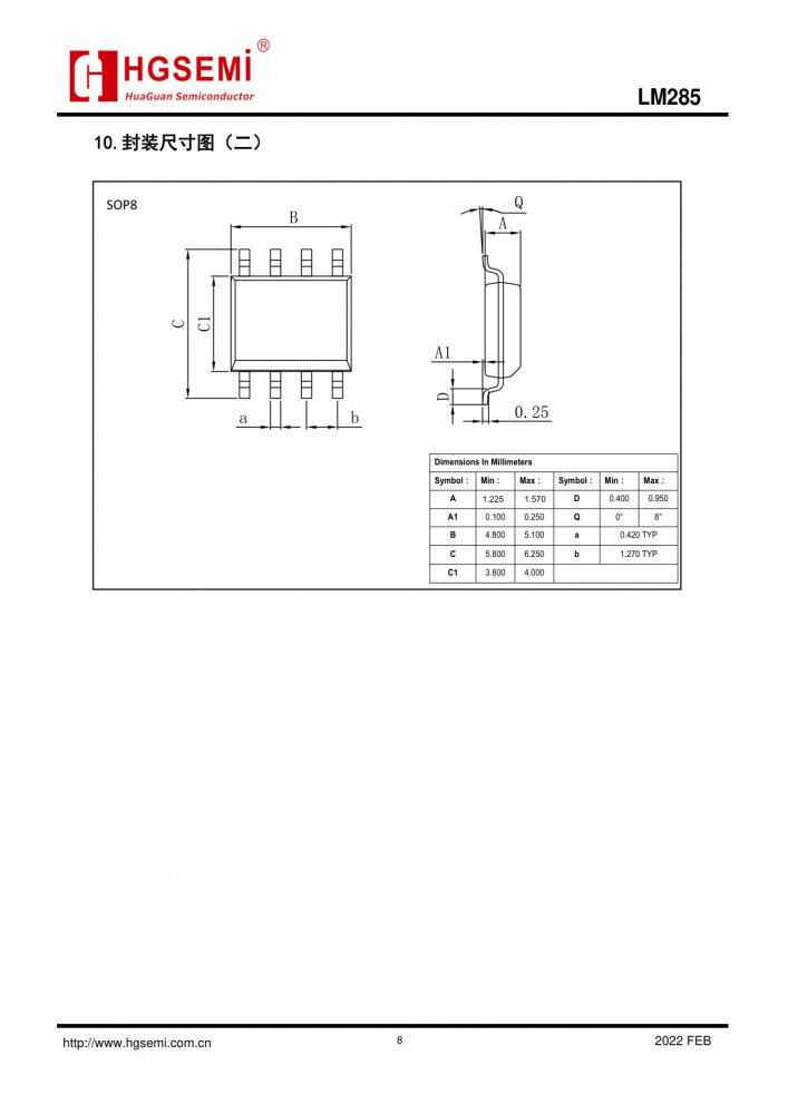 HGSEMI LM285 datasheet page 8