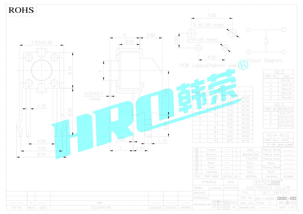 K2-1102BG-E4CW-01 technical drawing and component information