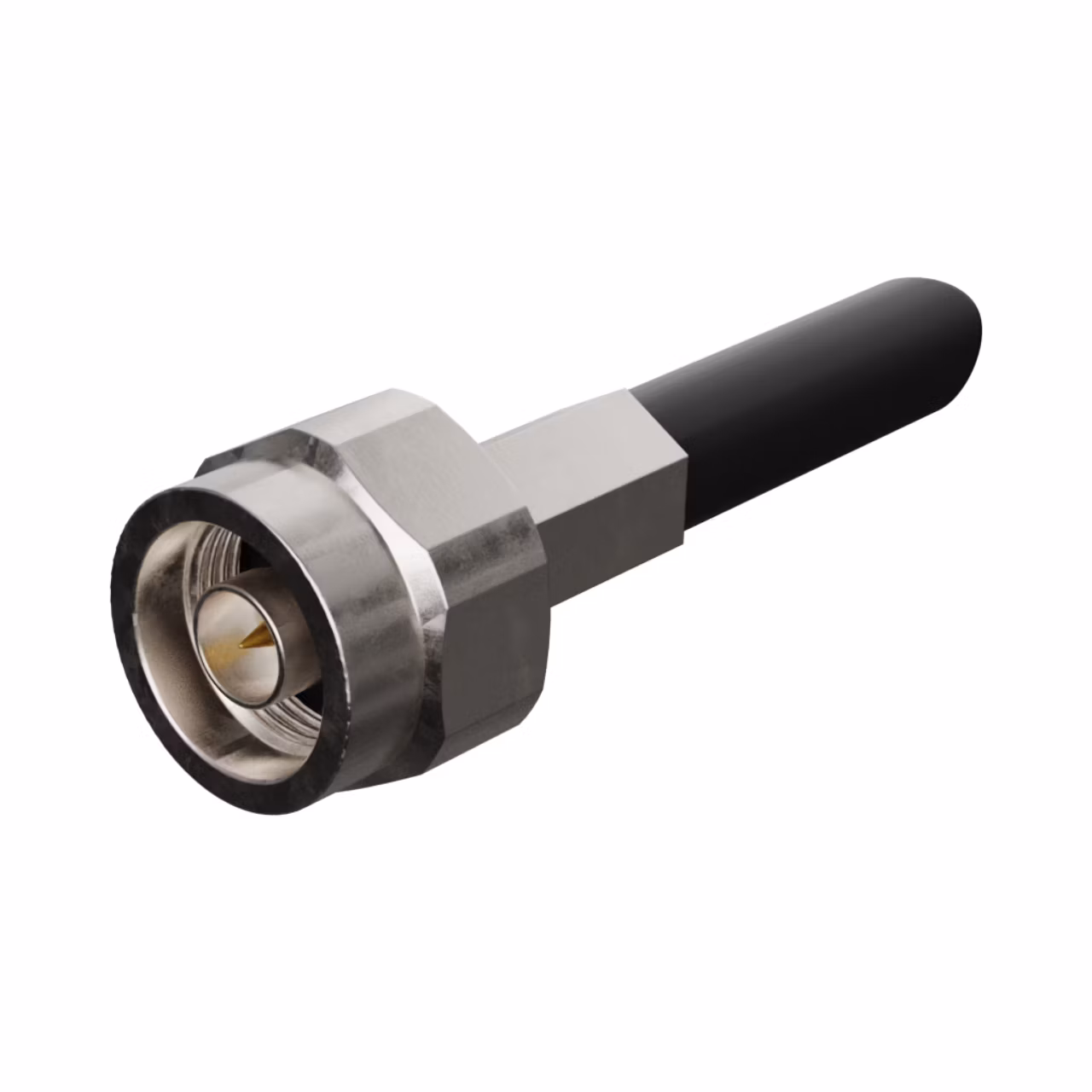 N Plug, Straight, Crimp, LMR-400 Cable, Brass Body, Nickel (Ni) Plated, Tray, 50 Ohms for sale