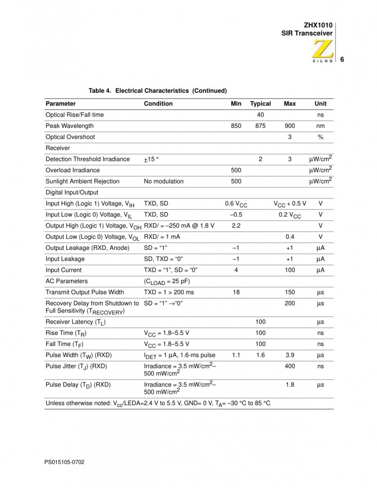 ZHX1010 datasheet page 10