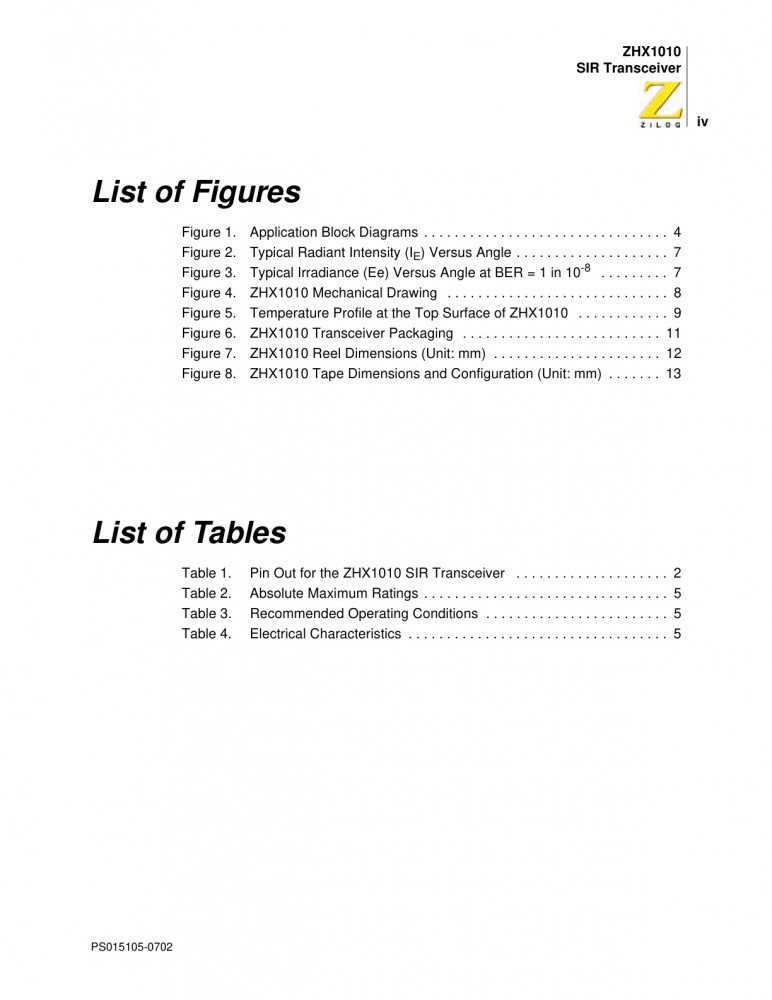 ZHX1010 datasheet page 4