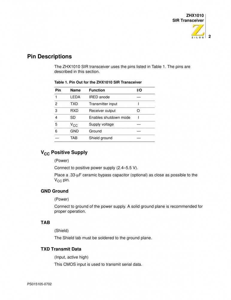 ZHX1010 datasheet page 6