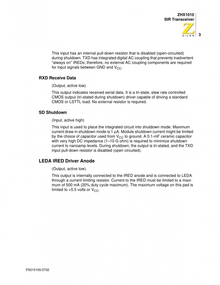 ZHX1010 datasheet page 7