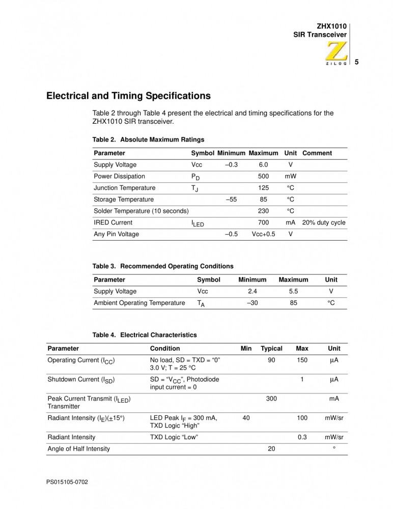 ZHX1010 datasheet page 9