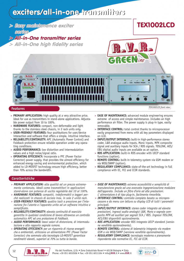 RVR TEX1002LCD technical document image, page 1