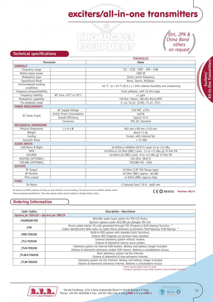 RVR TEX1002LCD technical document image, page 2