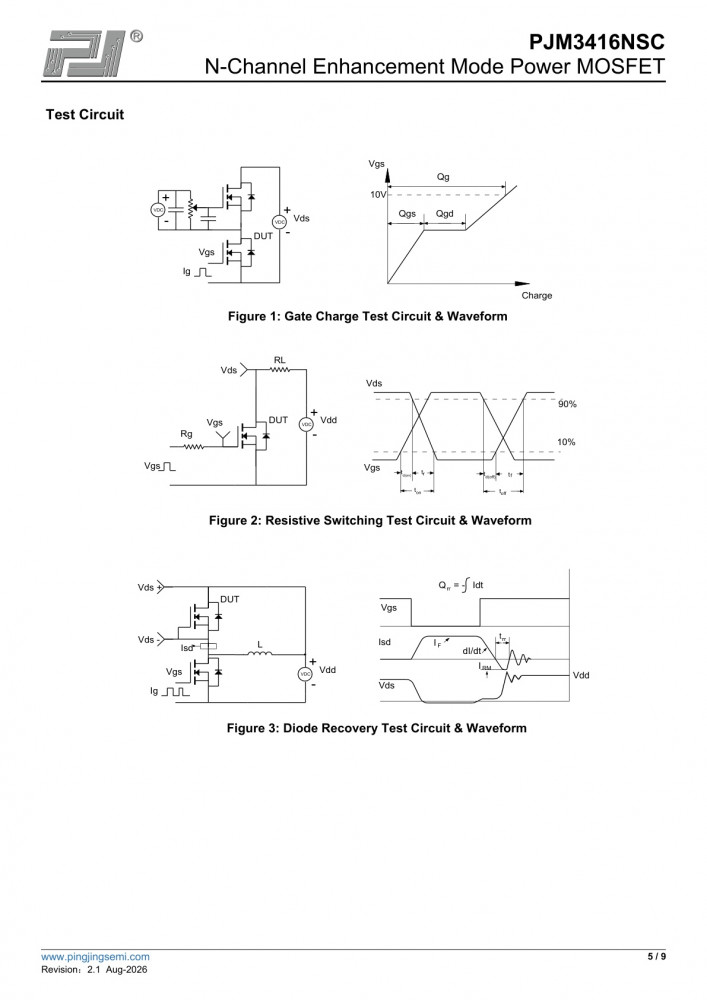 PJM3416NSC datasheet page 5