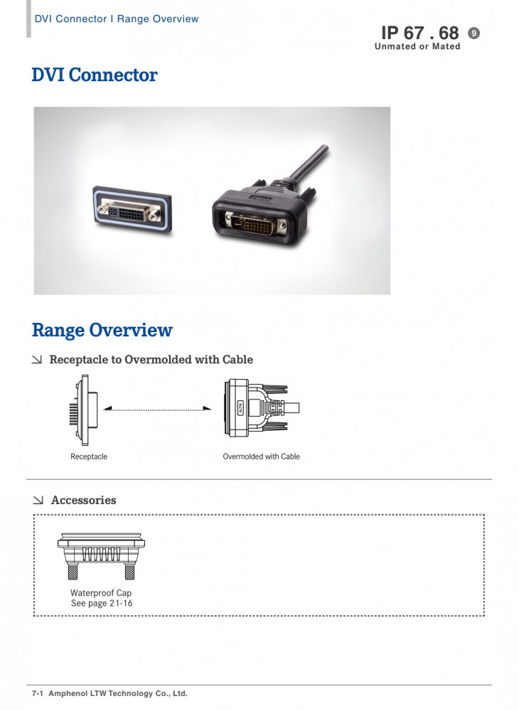 Amphenol DVI catalogue page 2