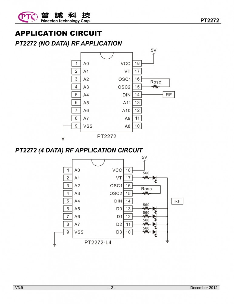 PT2272 datasheet page 2