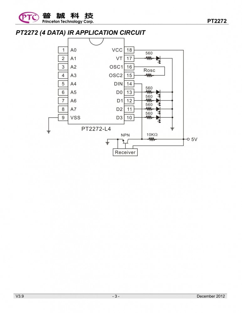 PT2272 datasheet page 3