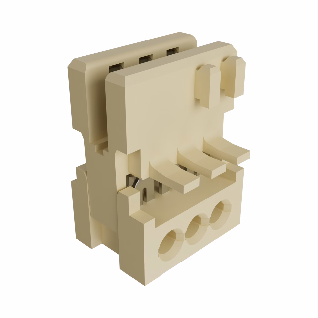 Appli-Mate RAST 2.5 Connector, 2.50mm Pitch, Female, 3 Circuits, Position Keys A and B Removed, Open Endwalls, Zeus Housing for sale