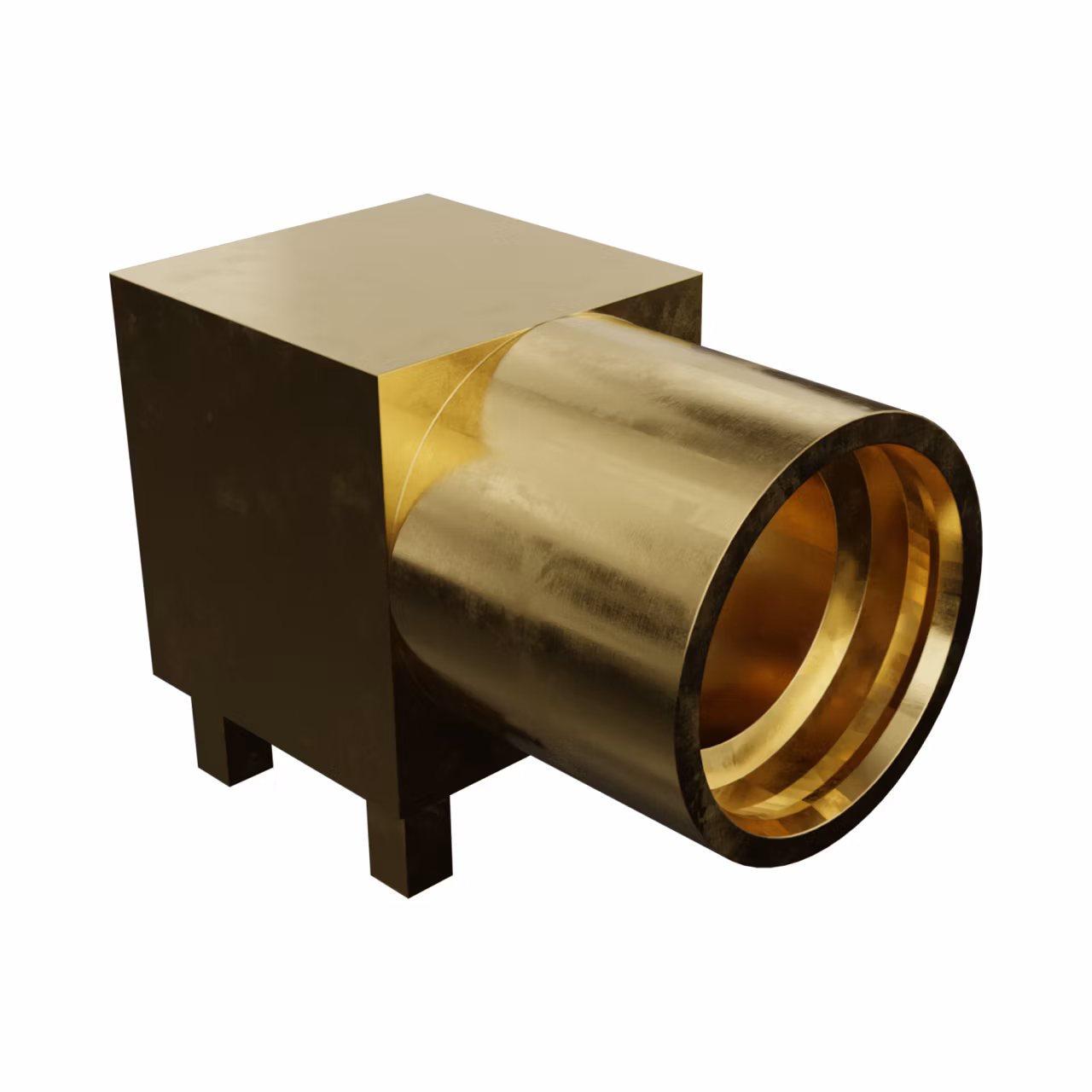 MMCX Jack, Right-Angle, PCB Receptacle, Through Hole, Brass Body, Gold (Au) Plated, 1.00mm Leg Length, Tape and Reel, 50 Ohms for sale
