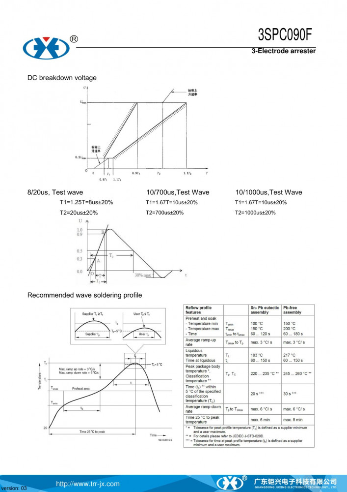 3SPC090F technical document page 2