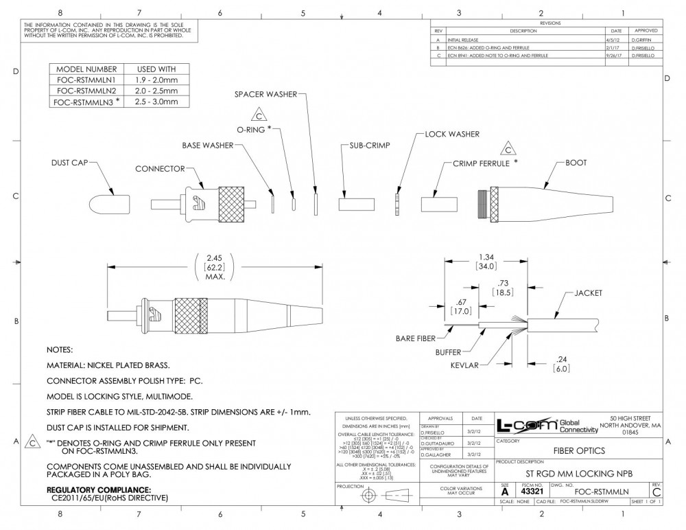 L-com FOC-RSTMMLN1 technical drawing