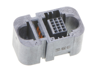EXTreme Ten60Power Vertical Receptacle with Side Guides, 1 DC Power Circuit, 15 Signal Circuits, Press Fit Tail for sale