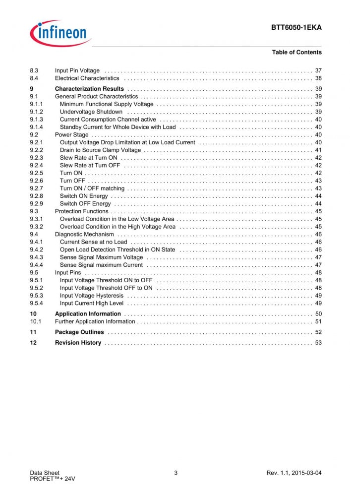 BTT6050-1EKA datasheet page 3