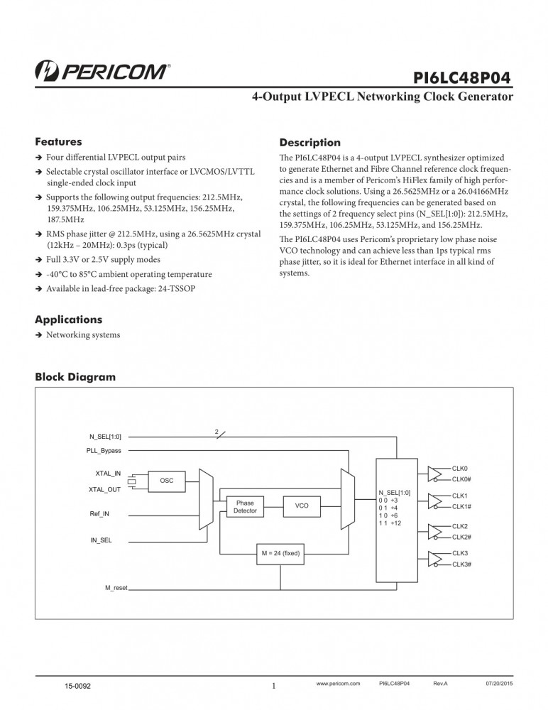 PI6LC48P04LIE datasheet page 1