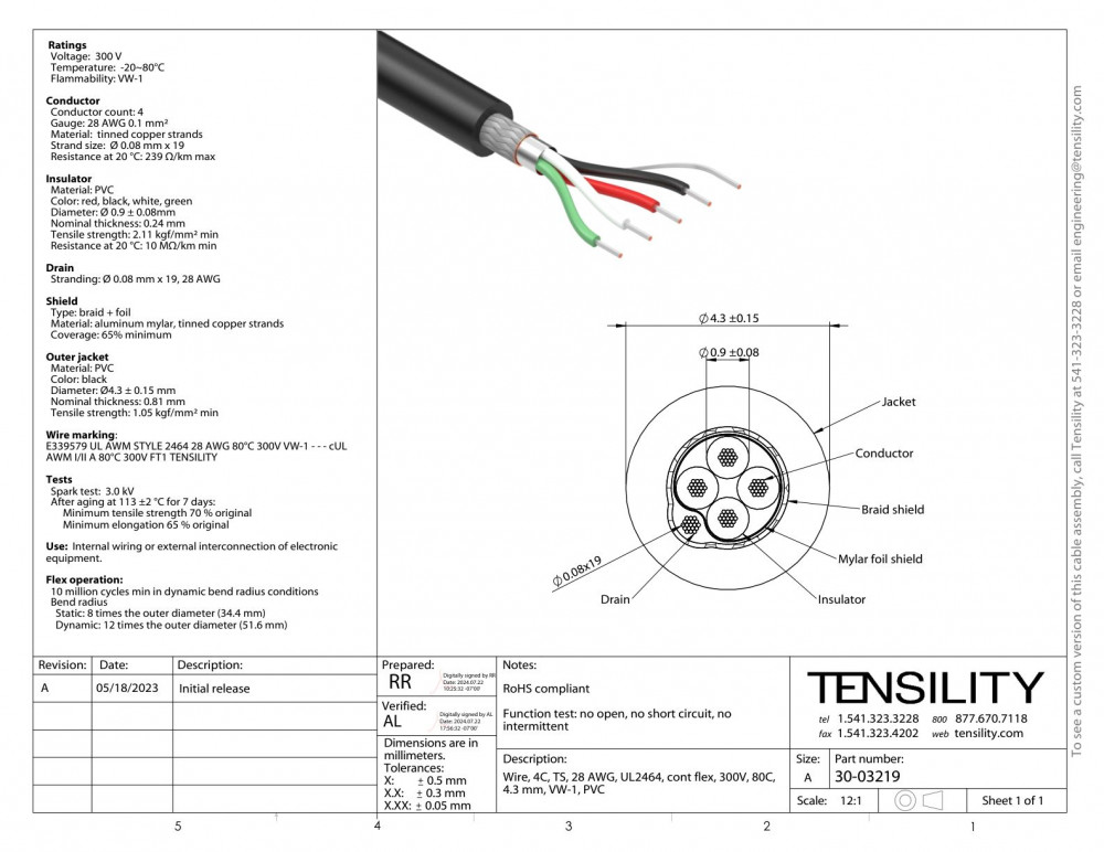 30-03219 product drawing and specification page