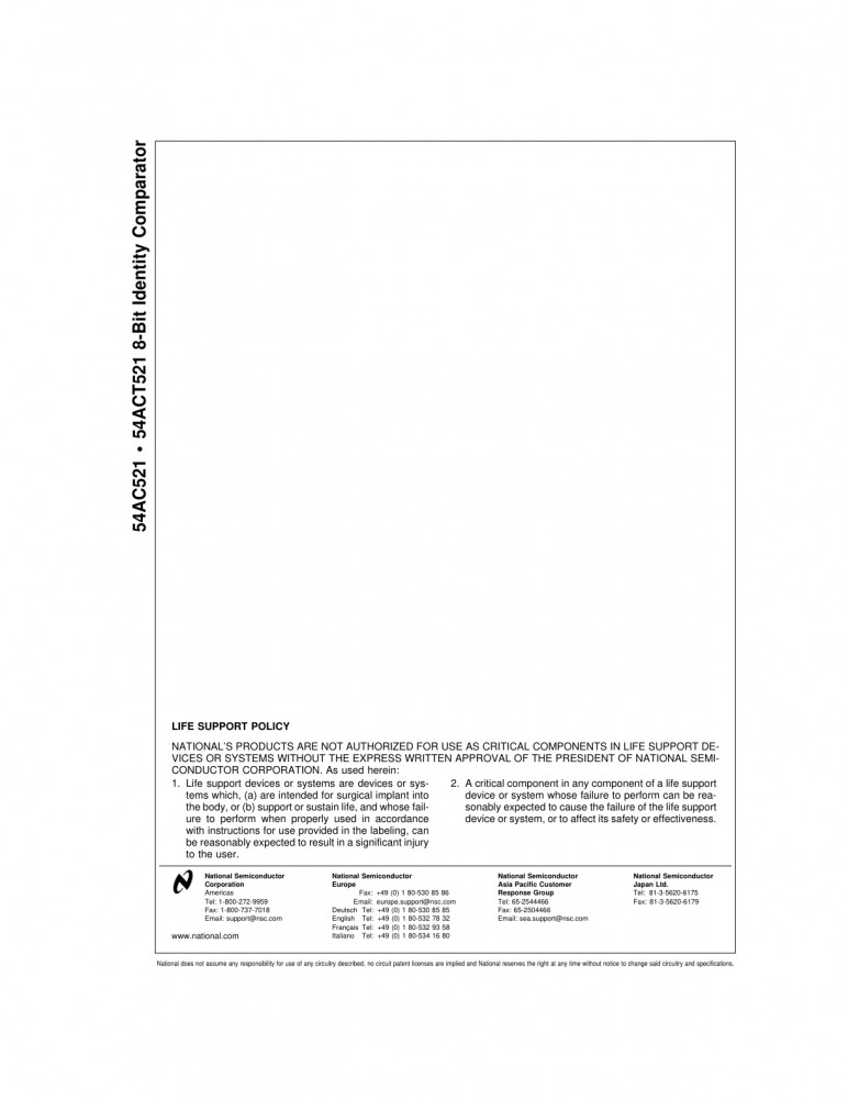 54ACT521/Q2A datasheet page 10