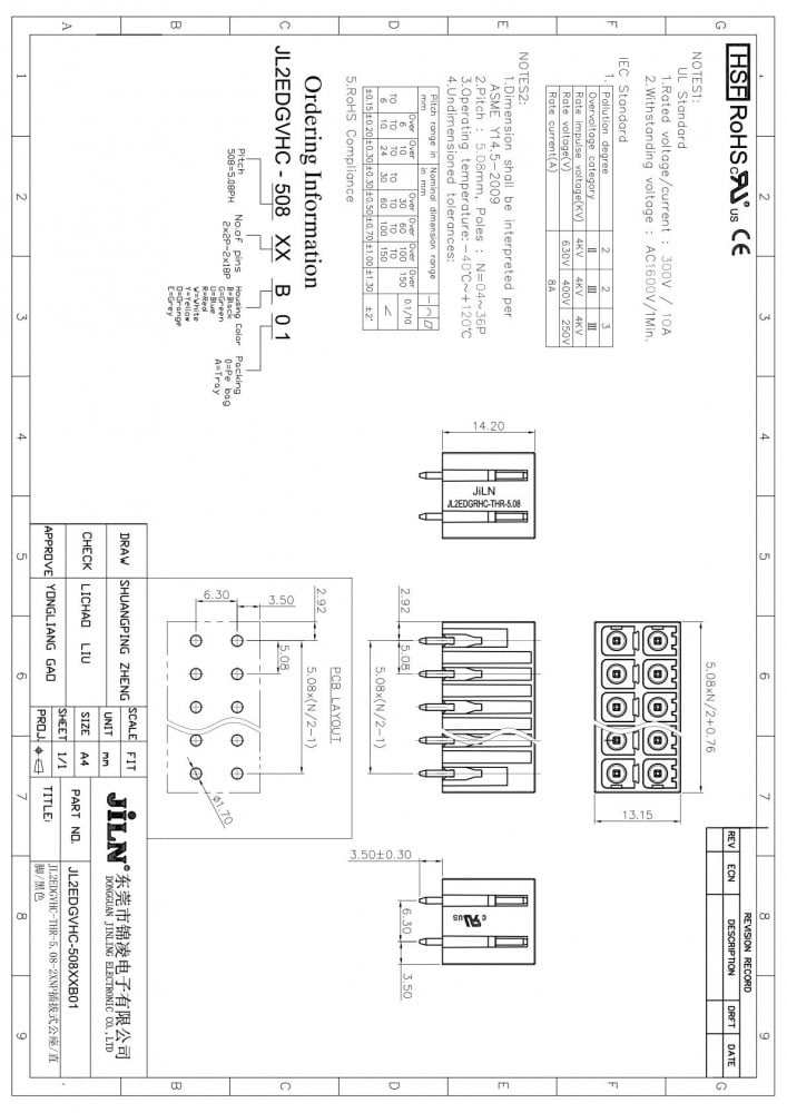 JL2EDGVHC-50806B01 technical drawing