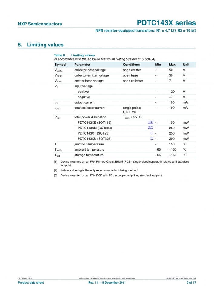 PDTC143XUF datasheet page 4