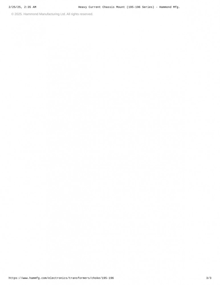 Hammond 195-196 series technical document page 3