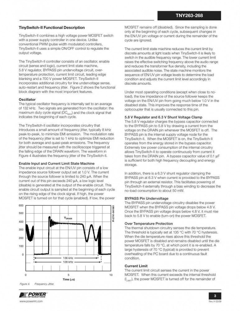 TNY266GN-TL technical document page 3