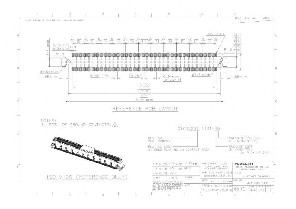 FOXCONN QT002206-4131-3H drawing page 2