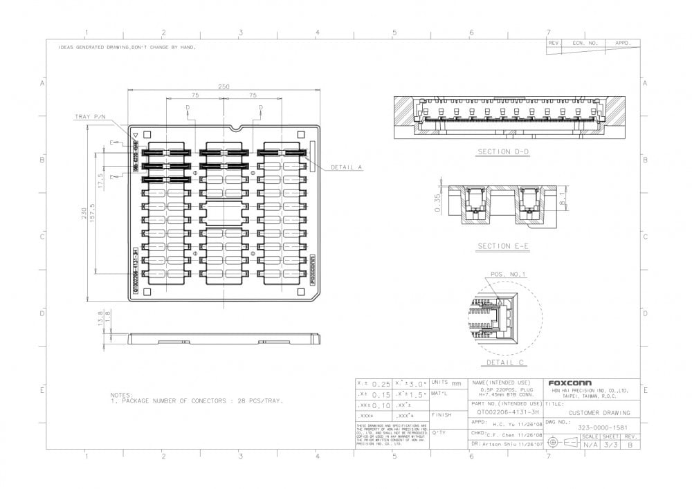FOXCONN QT002206-4131-3H drawing page 3
