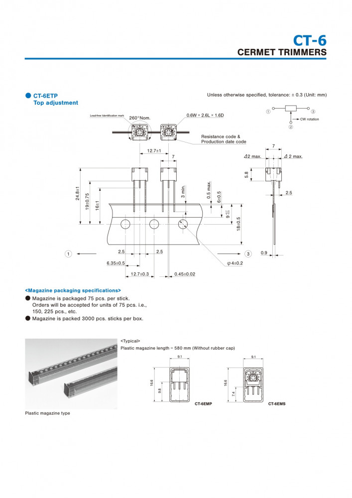 CT-6 series datasheet page 8