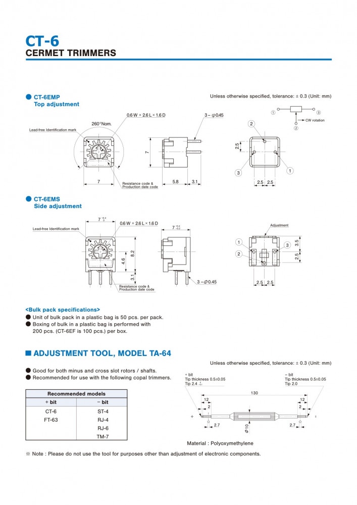 CT-6 series datasheet page 9