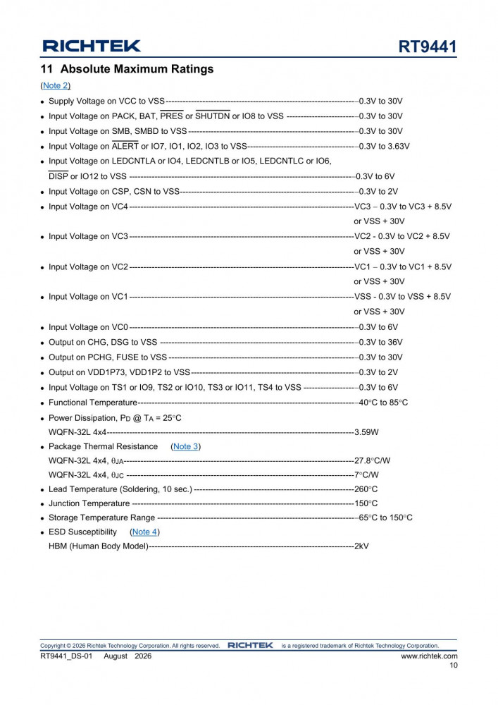 RT9441 datasheet preview, page 10
