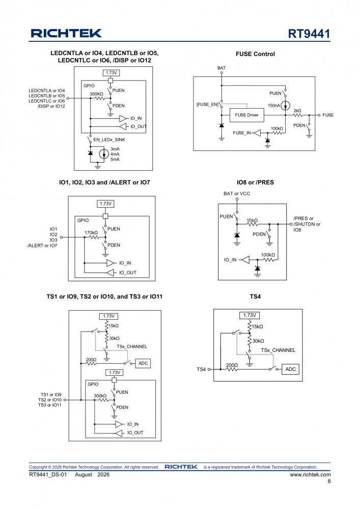 RT9441 datasheet preview, page 8