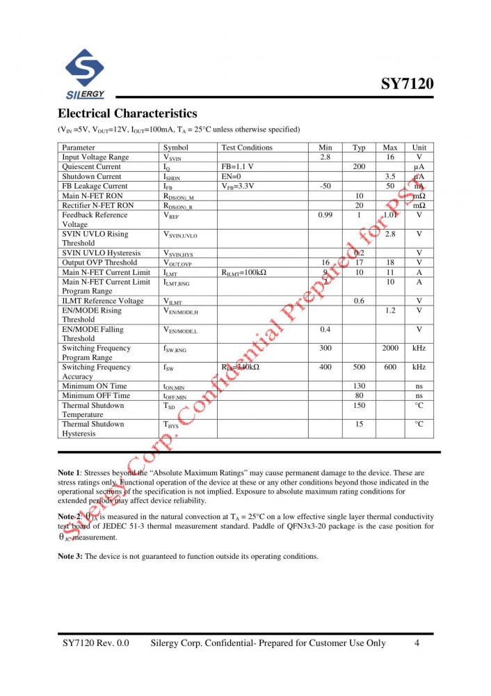 SY7120RAC datasheet page 4