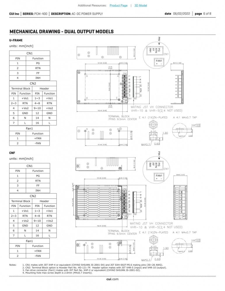 PCM-400 datasheet page 6