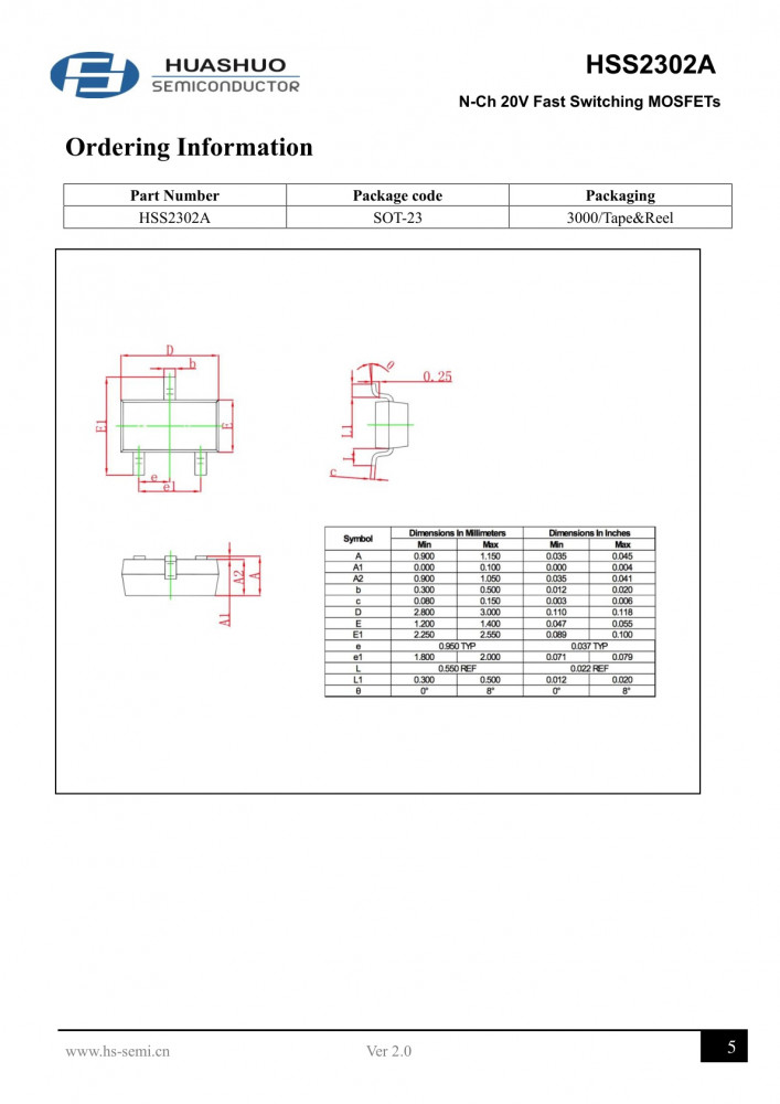 HSS2302A datasheet page 5