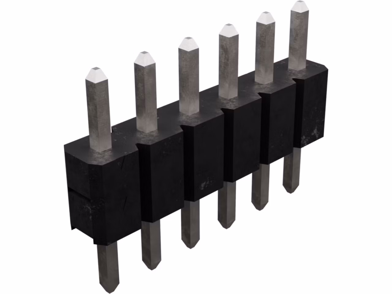 Milli-Grid Header, Single Row, Dual Body, Through Hole, Vertical, 6 Circuits, Tin (Sn) Overall Plating, 3.00mm Stacking Height, 2.75mm Tail Length, Bag, Lead-Free for sale