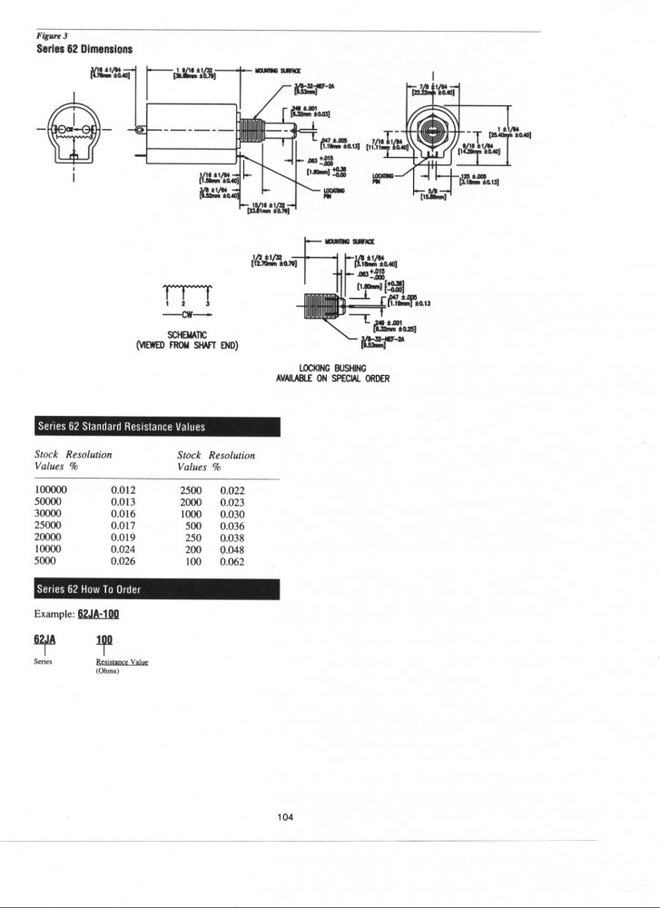 Honeywell Series 62 technical document page 3