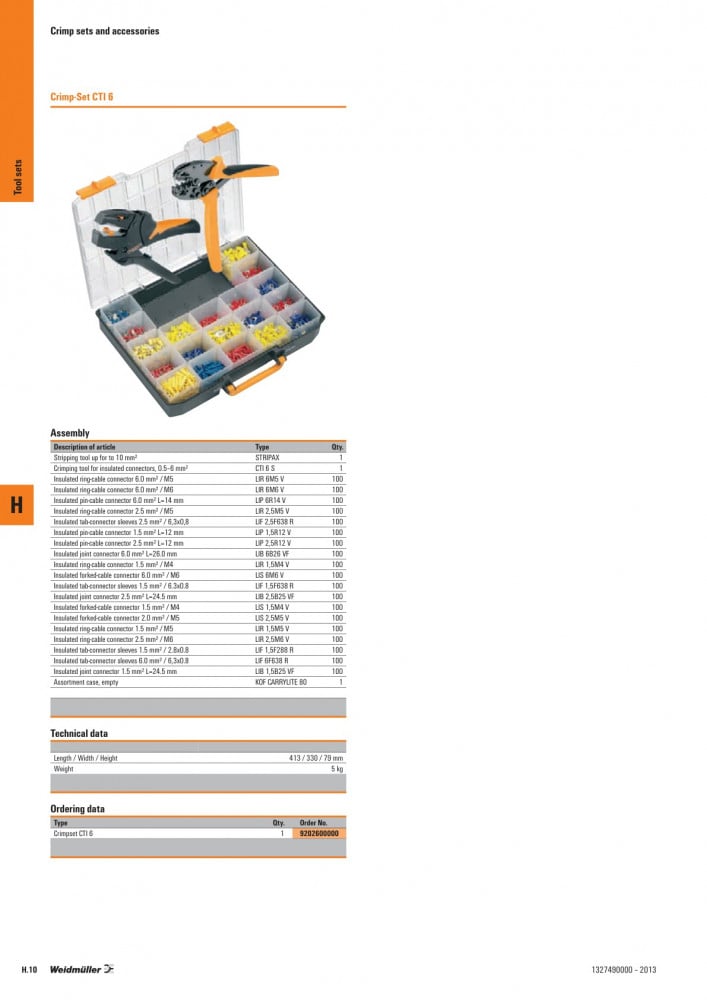 WEIDMULLER tool set document page 10