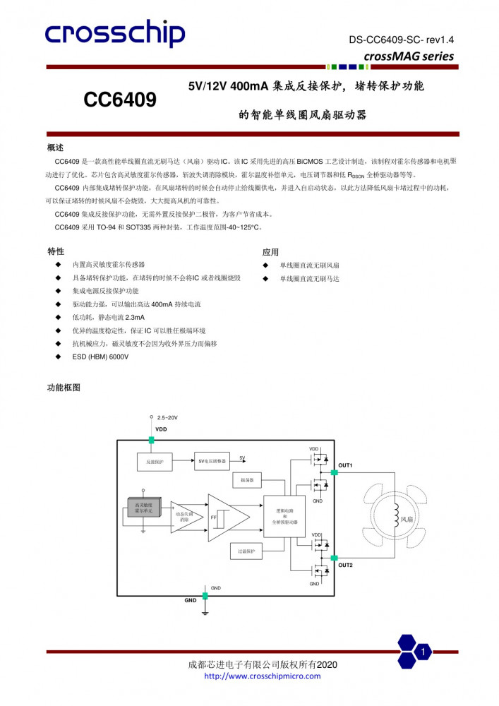 CC6409SS datasheet page 1