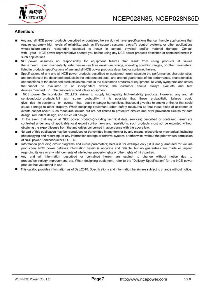 NCEP028N85 datasheet page 7