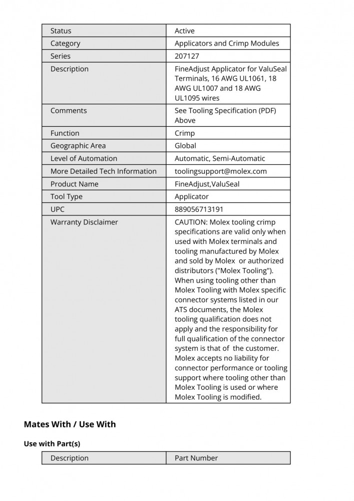 Product tooling document page 2