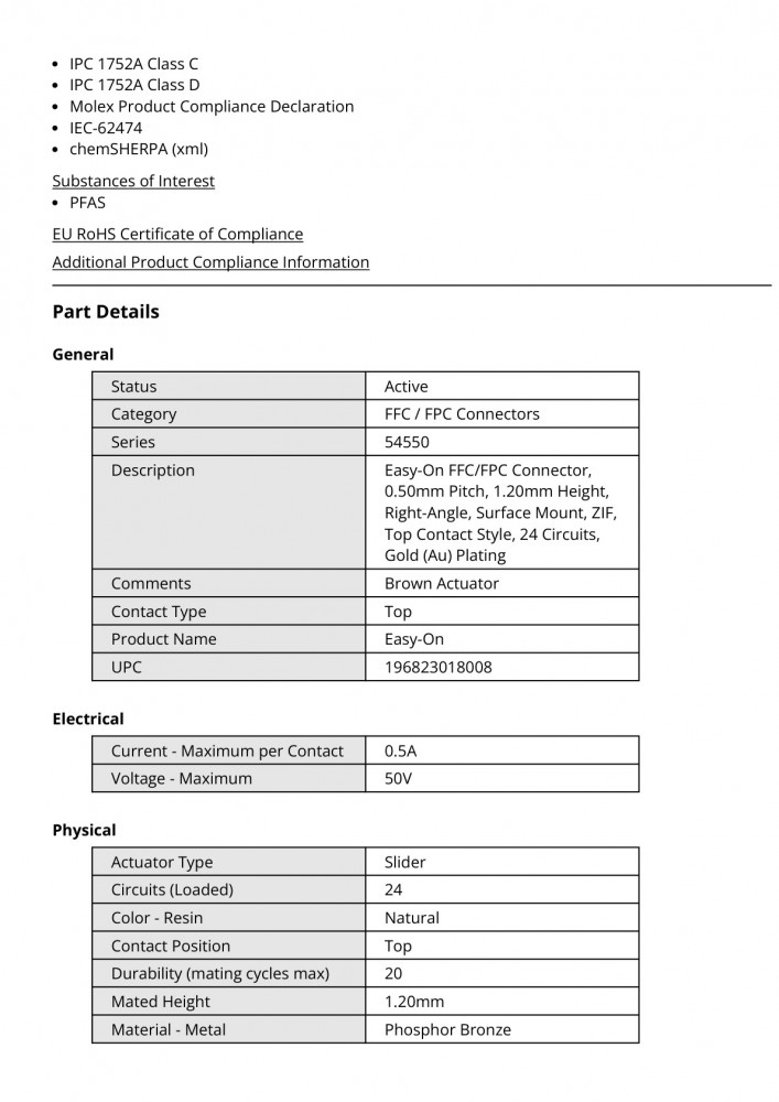 MOLEX 545502472 technical document, page image 2
